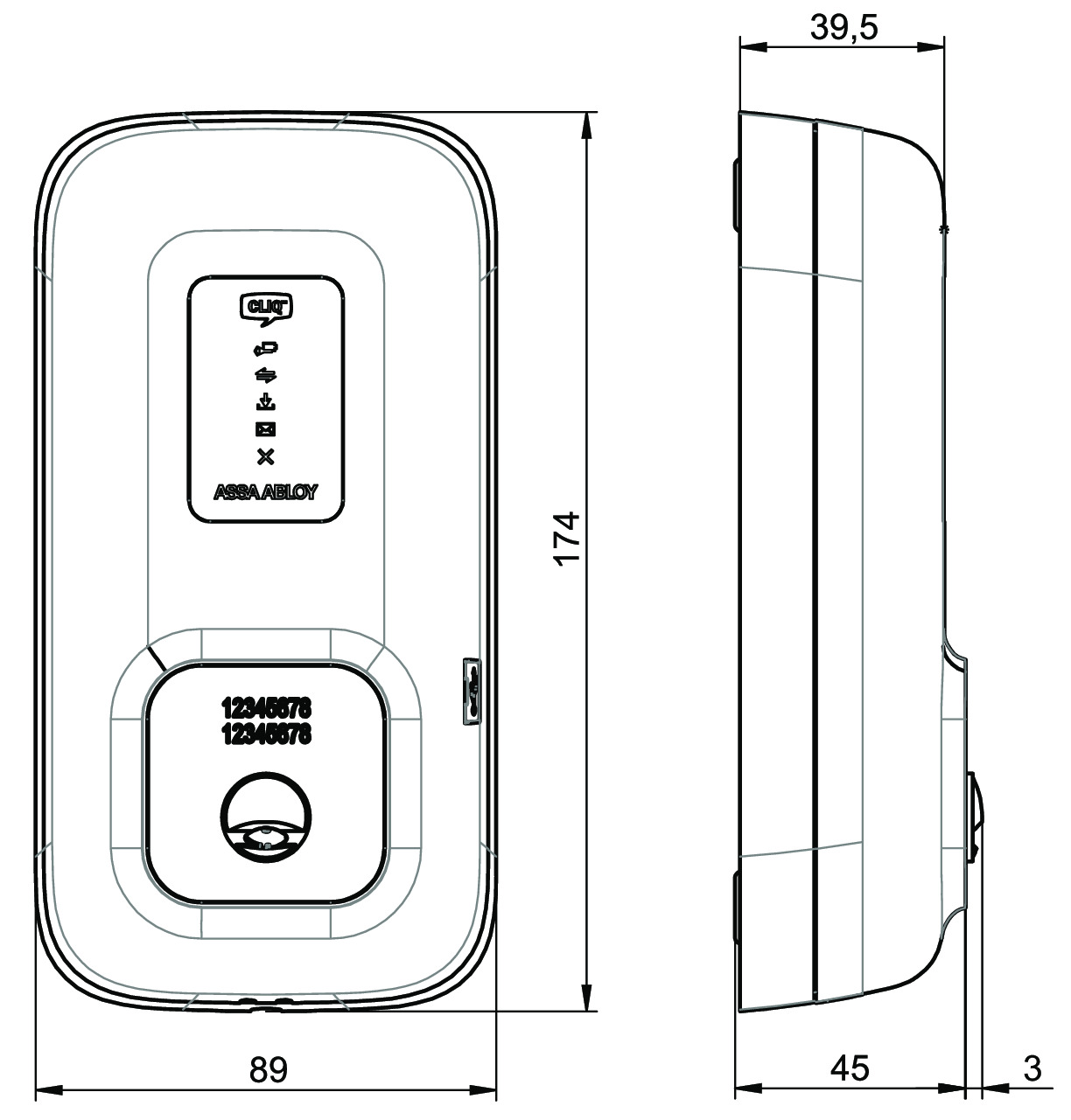 Wall programming device VERSO®CLIQ-Remote VR01,BA_X=1 | ASSA ABLOY
